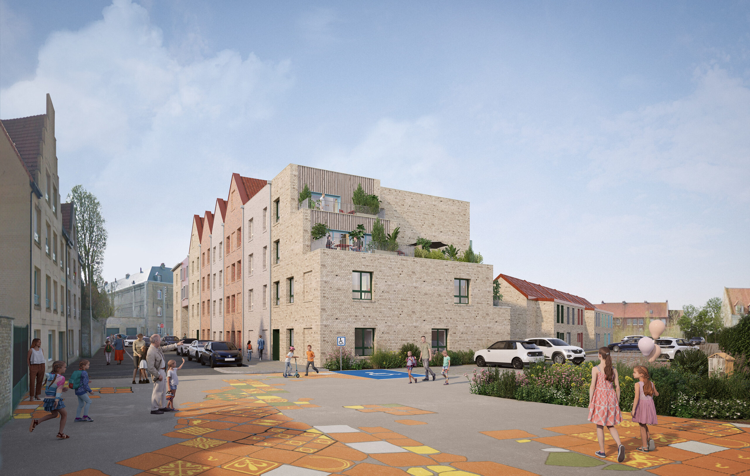 15.CONSTRUCTION DE 53 LOGEMENTS BERGUES – ARS – archi-carton
